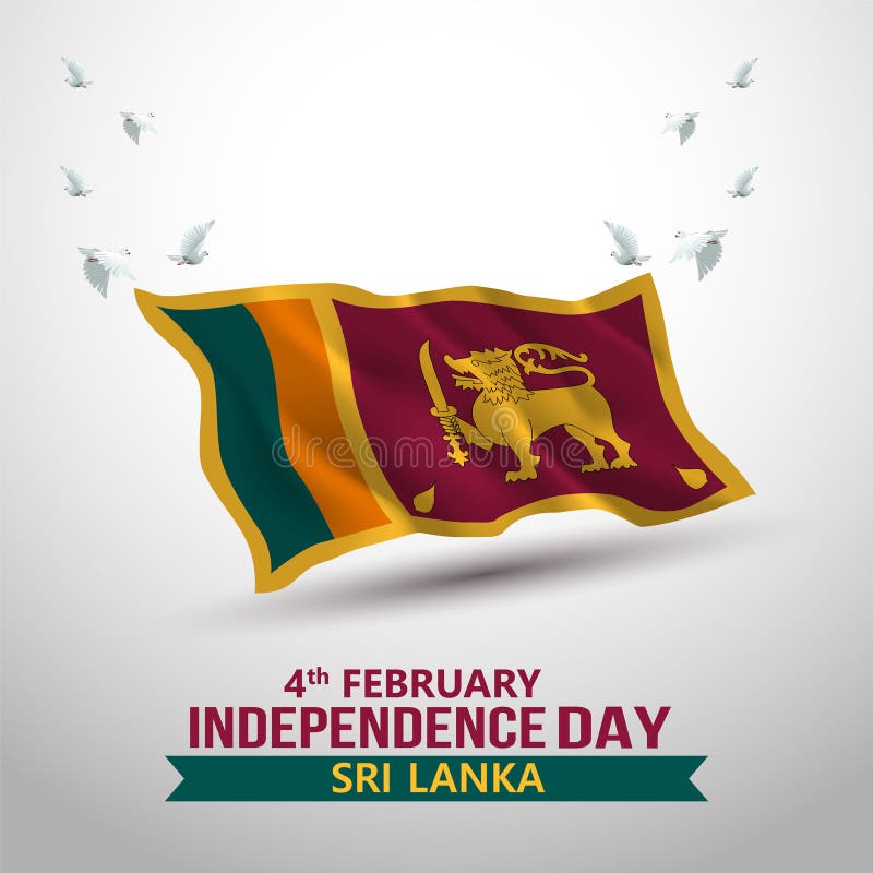 Happy Independence Day Sri Lanka Poster Design Abstract Vector ...