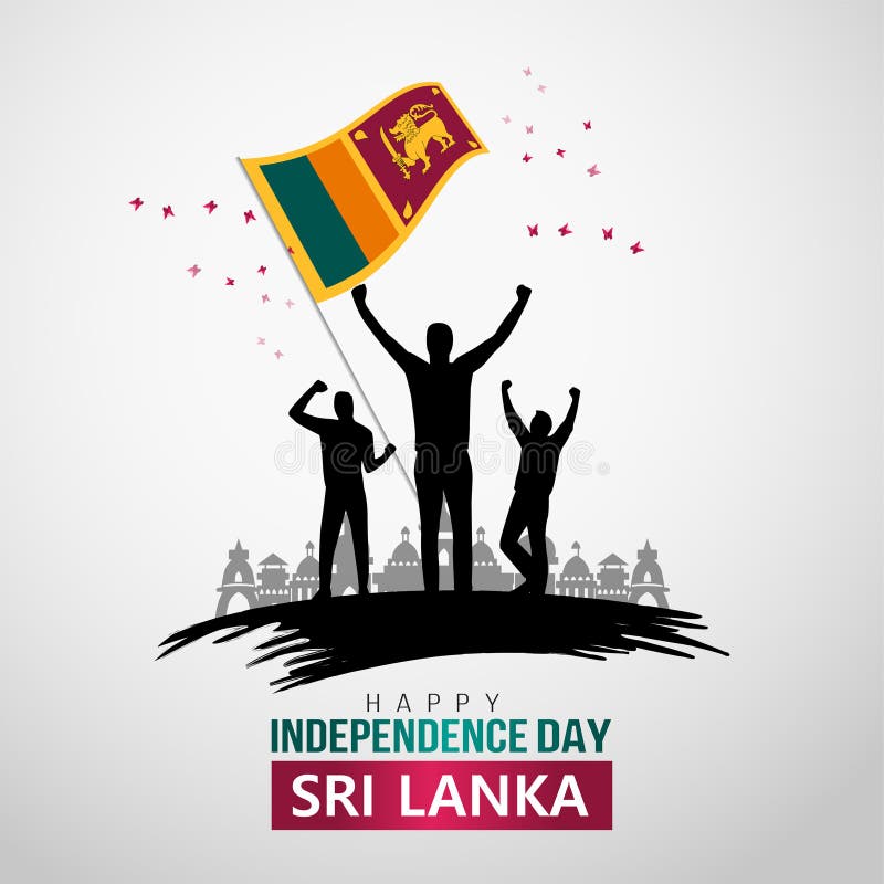 Happy Independence Day Sri Lanka Poster Design Abstract Vector ...