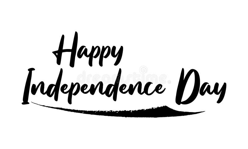 Happy Independence Day Typography Lettering Text Vector Design Quote ...