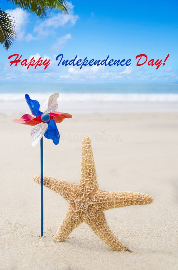 Independence Day USA Background with Starfishes Stock Image - Image of ...