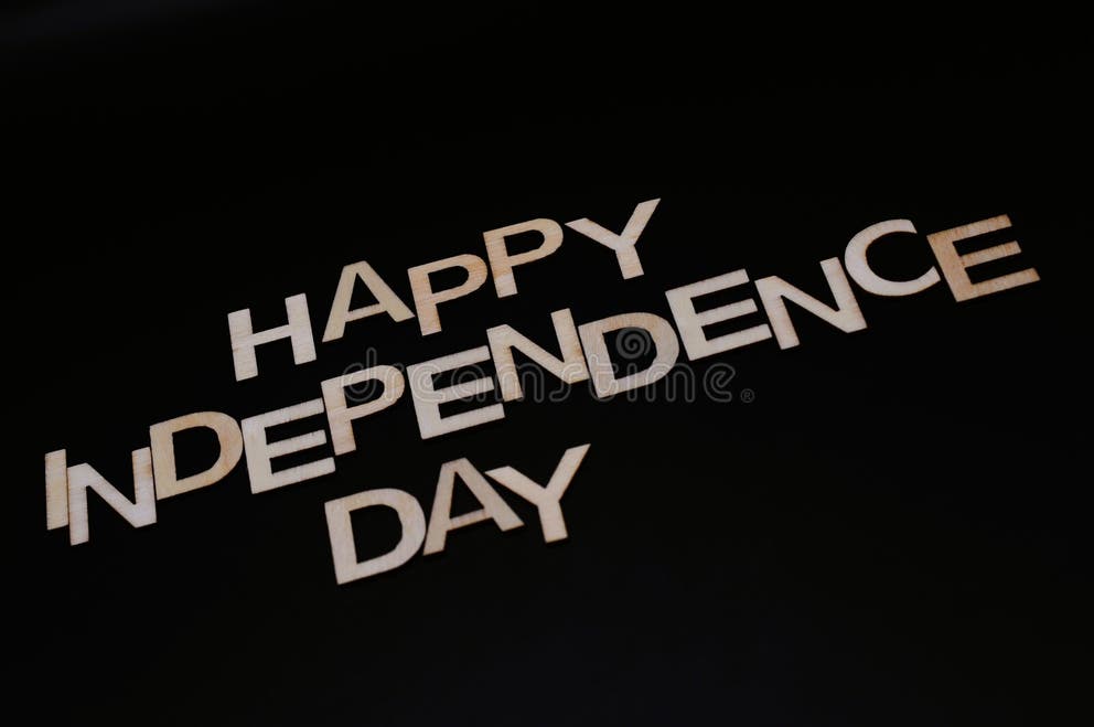 Happy Independence Day Write Stock Illustration - Illustration of line ...