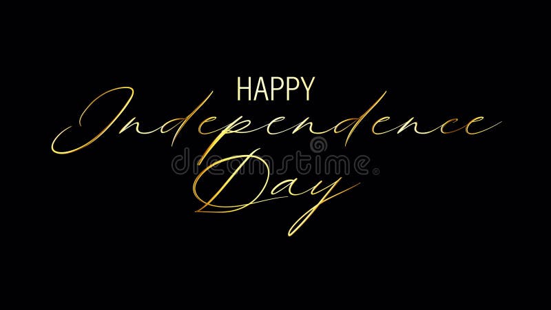 Happy Independent Day Text with USA Flag Waving Stock Video - Video of ...
