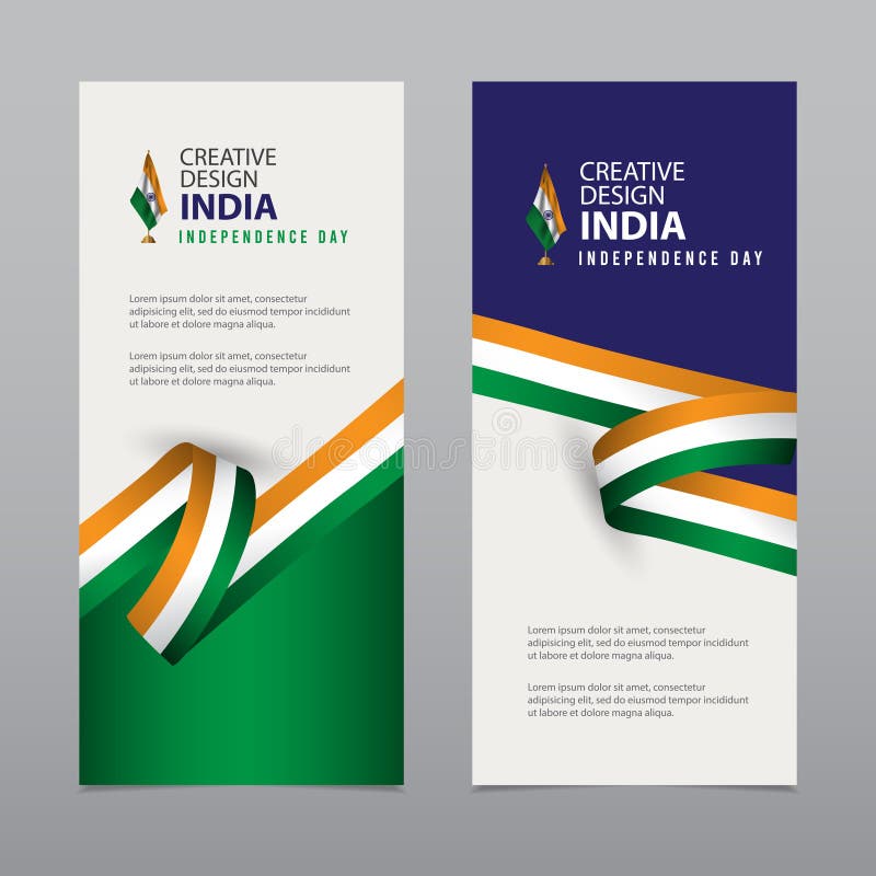 Happy India Independence Day Celebration Creative Design Vector ...