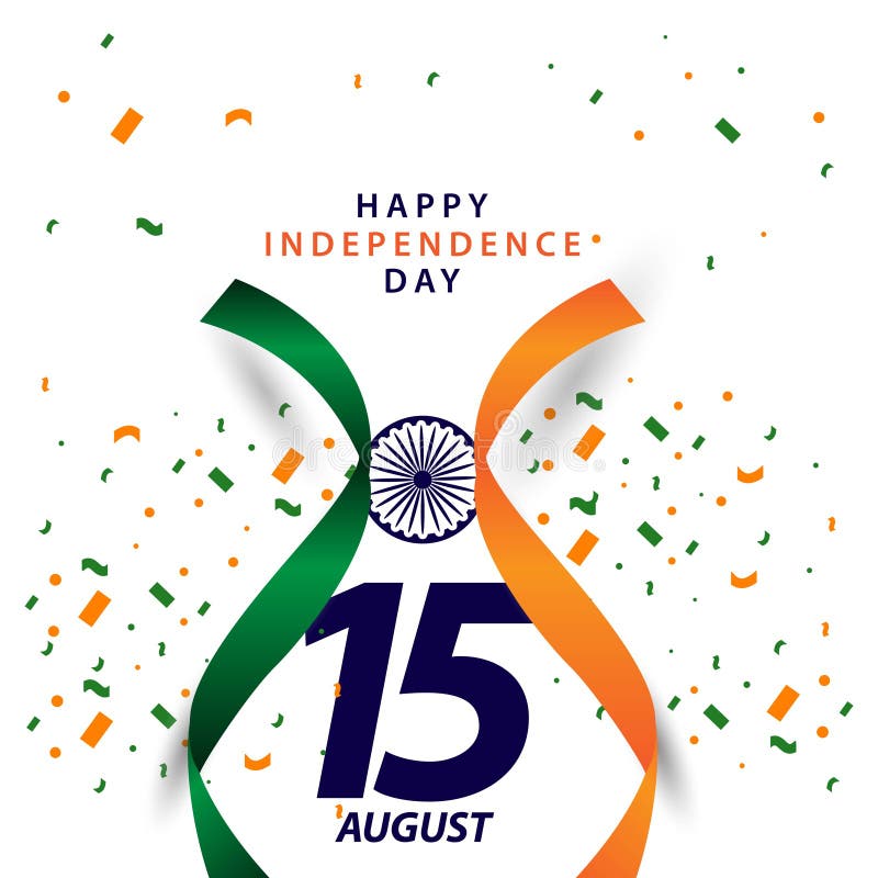 Happy India Independence Day Vector Template Design Illustration Stock ...