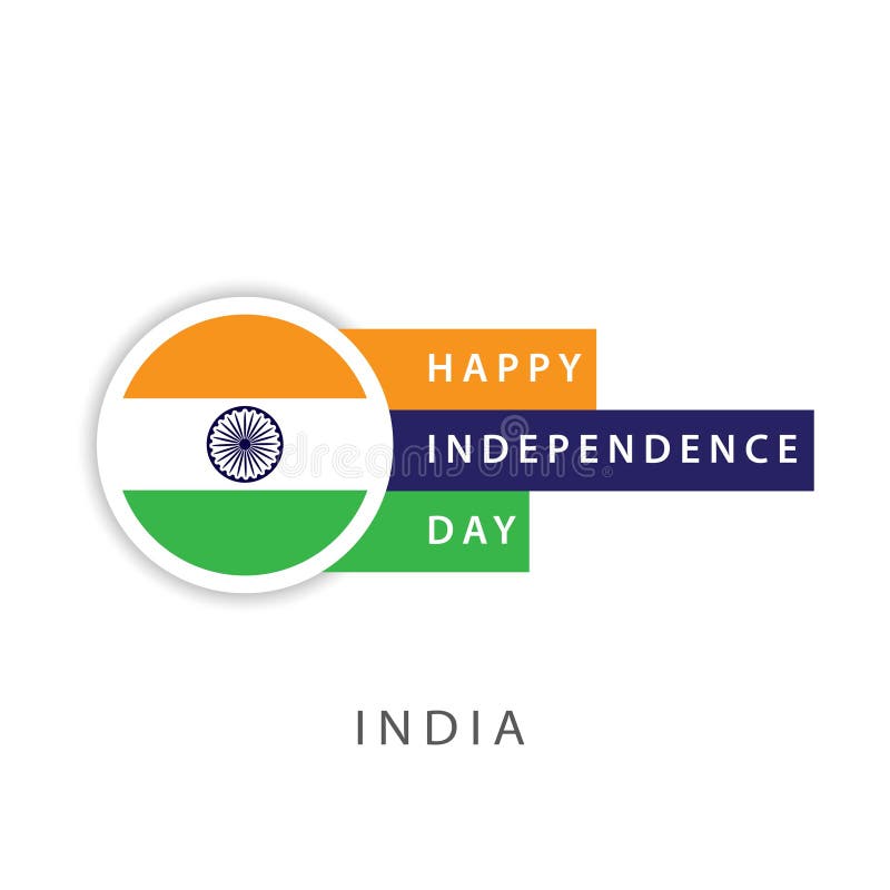 Happy India Independence Day Vector Template Design Illustrator Stock ...