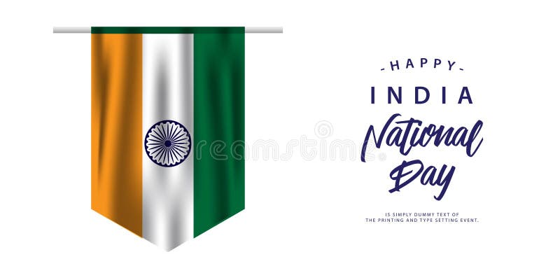 Happy India National Day Vector Design Illustration Stock Vector ...