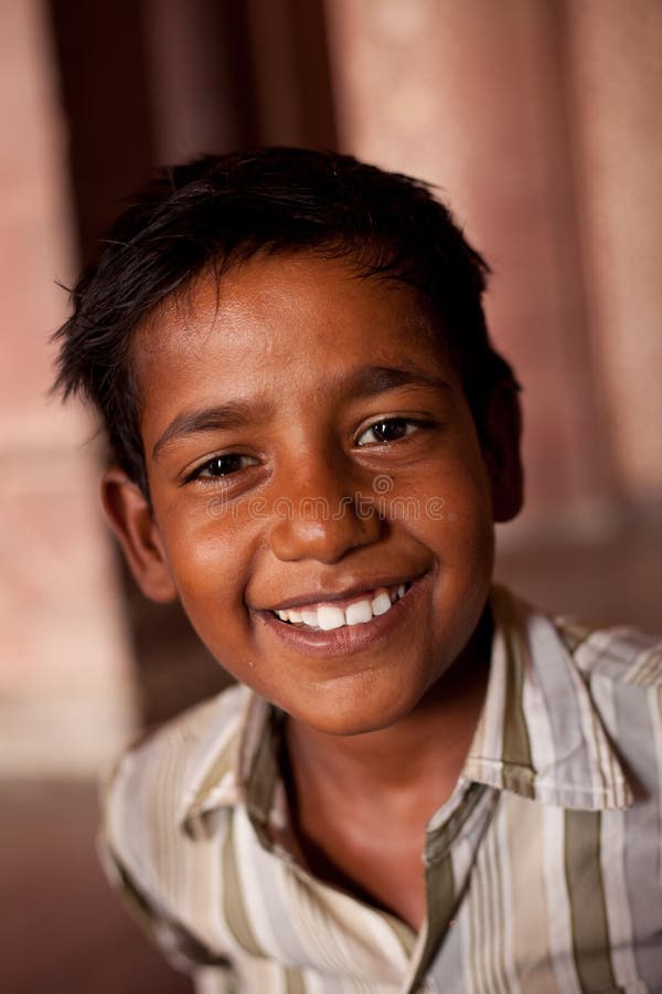 Happy Indian boy near Agra editorial photo. Image of laugh - 25515181