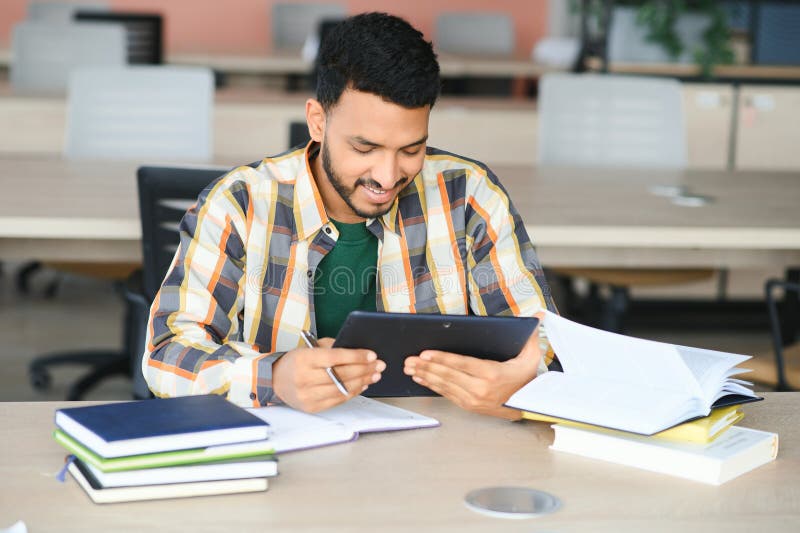 Happy Indian Male Student at the University Stock Photo - Image of ...
