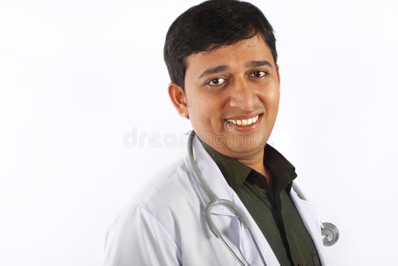 Indian young doctor stock image. Image of coat, working - 20930145