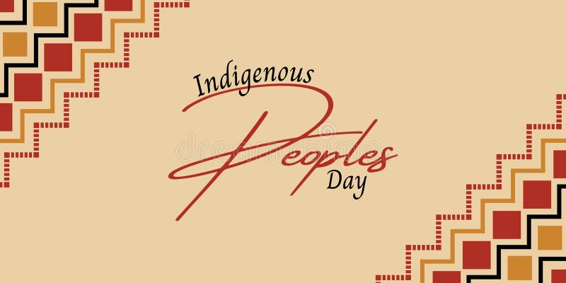 Happy Indigenous Peoples Day Celebration Banner in Brown Template Stock ...