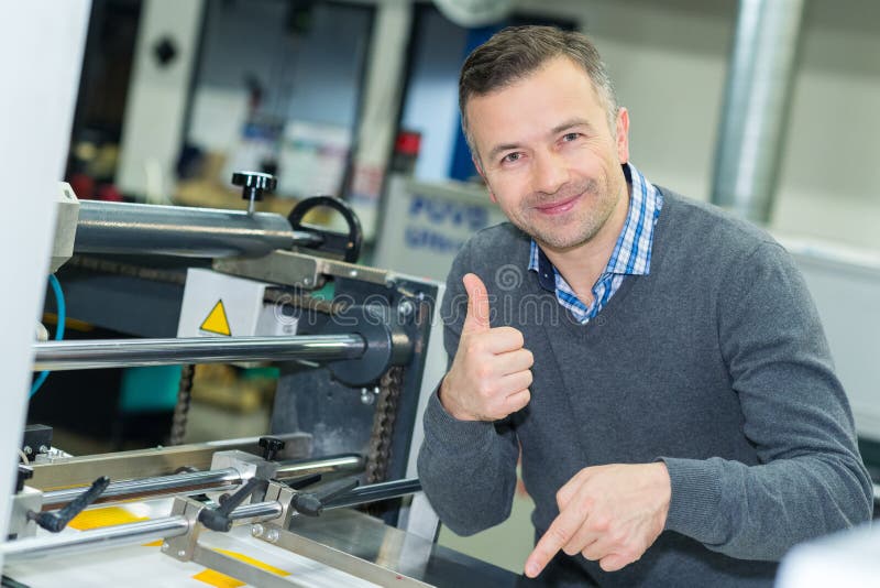 Happy Industrial Operator at Work Stock Image - Image of happy ...