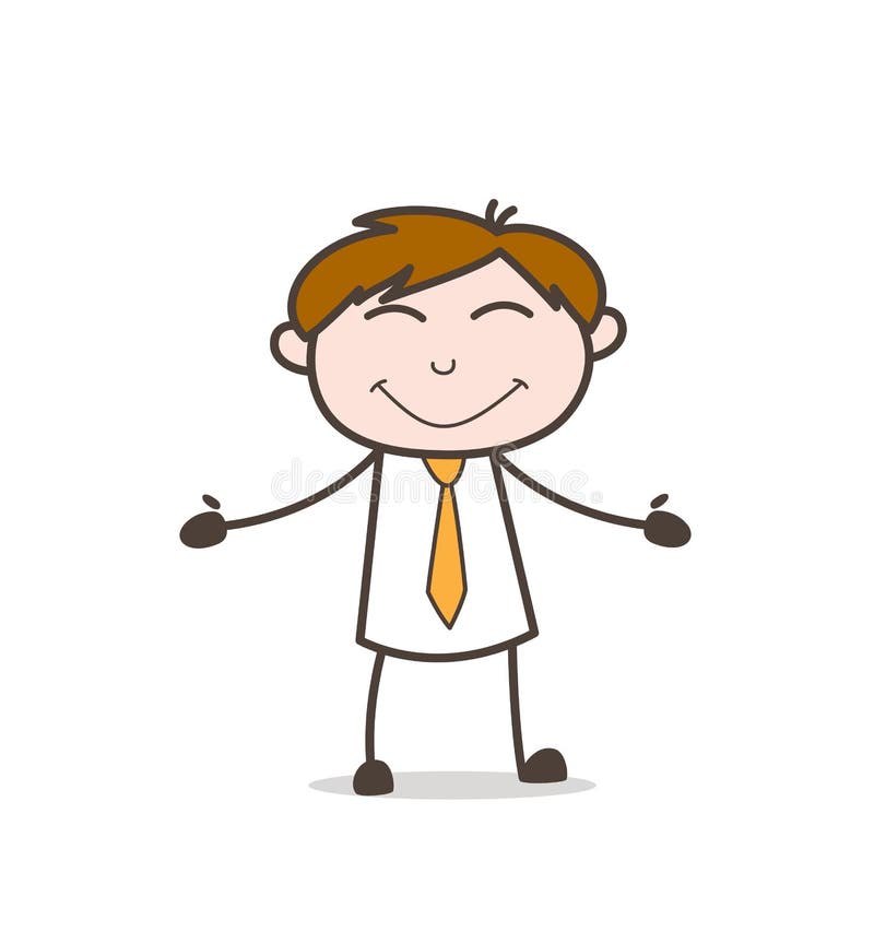 Happy Insurance Agent Expression Vector Stock Illustration ...