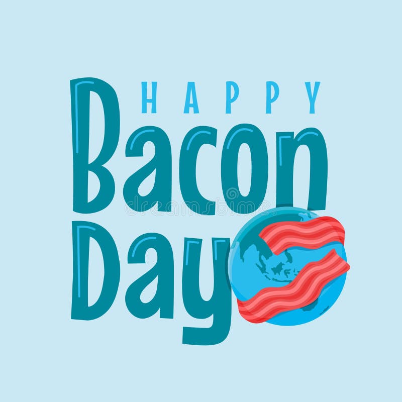 Happy International Bacon Day Post Template Vector Stock Vector ...