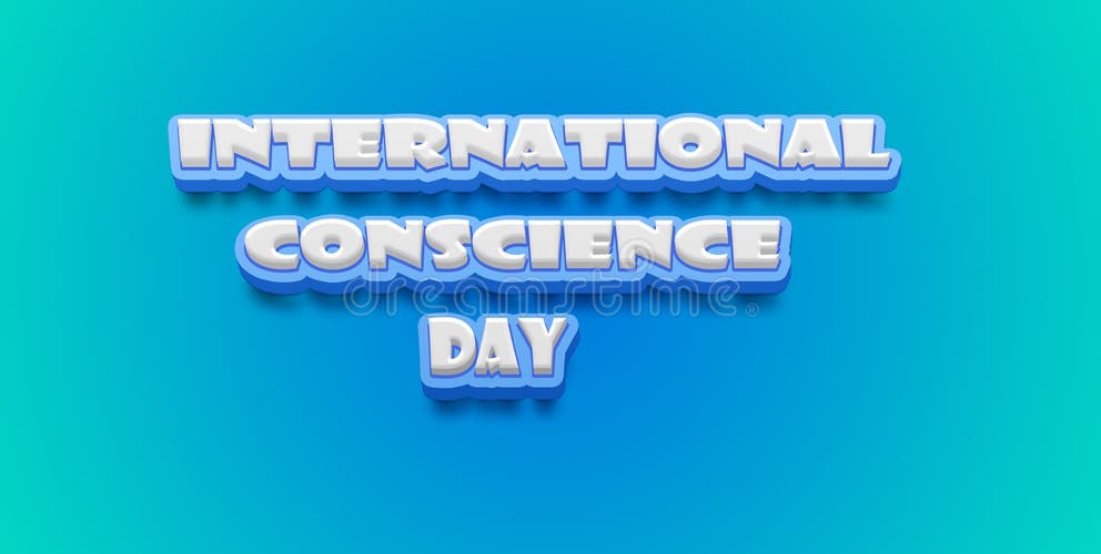 Happy International Day of Conscience Text Effect on Blue Background ...