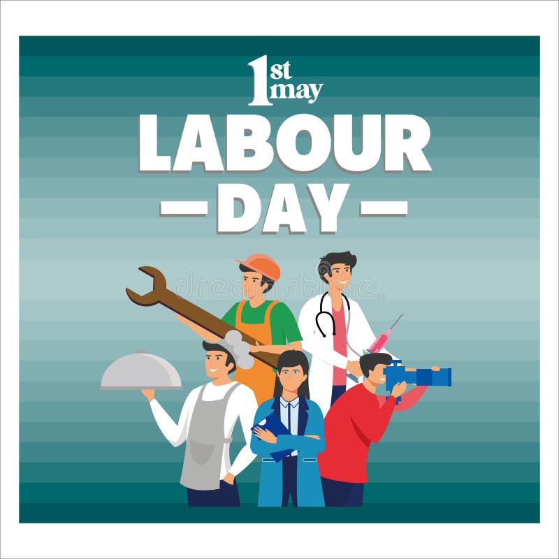 Happy International Labor Day. a Group of People in Different ...