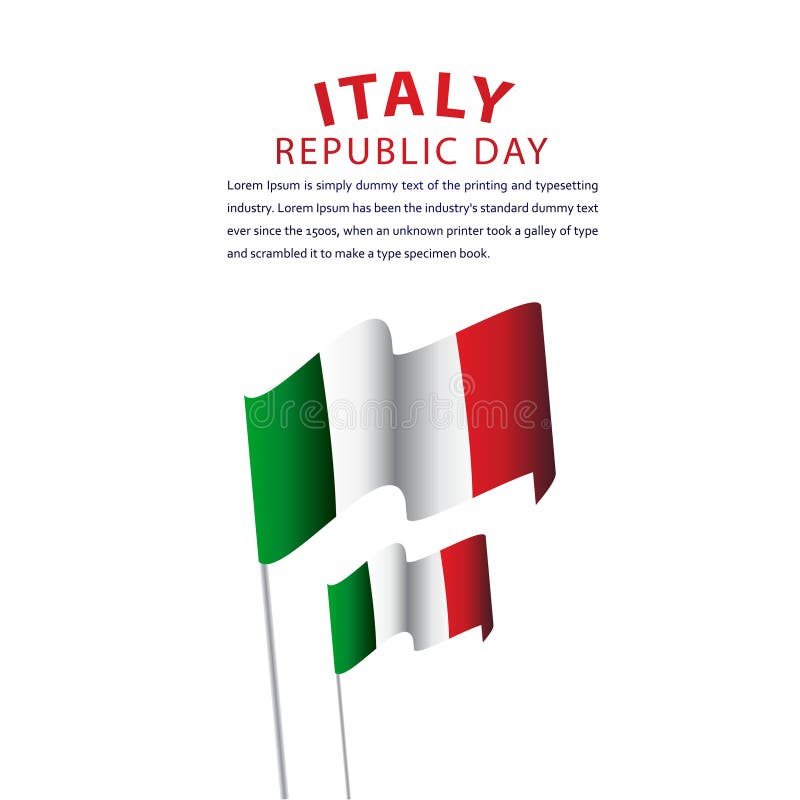 Happy Italy Republic Day Celebration Vector Template Design ...