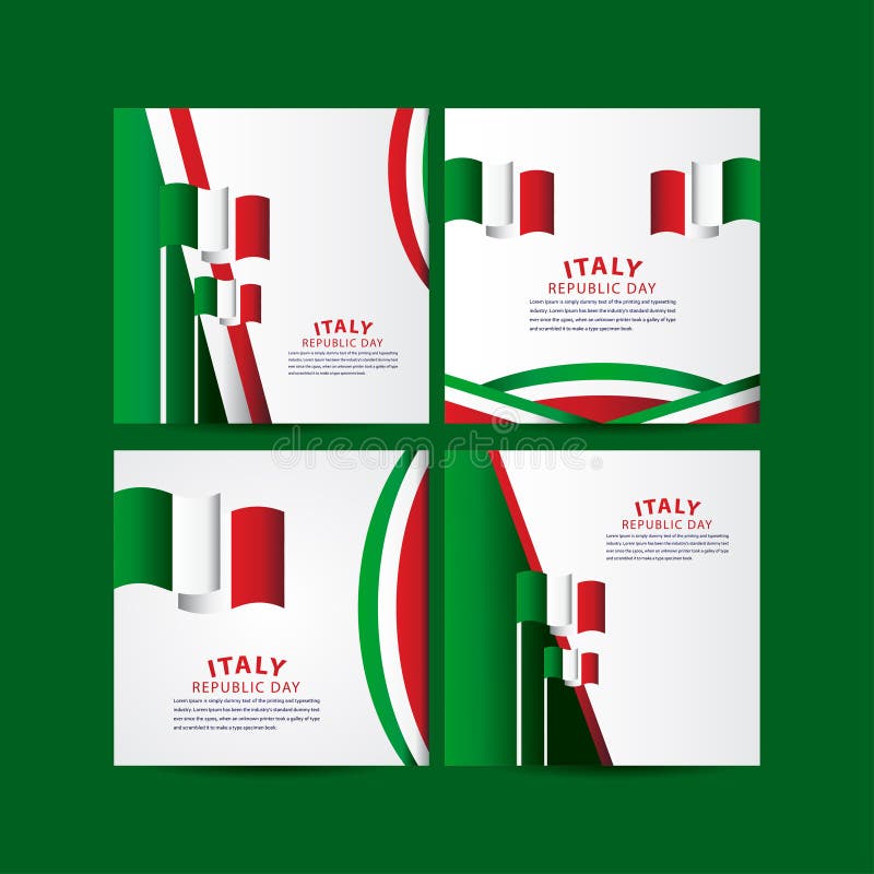 Happy Italy Republic Day Celebration Vector Template Design ...