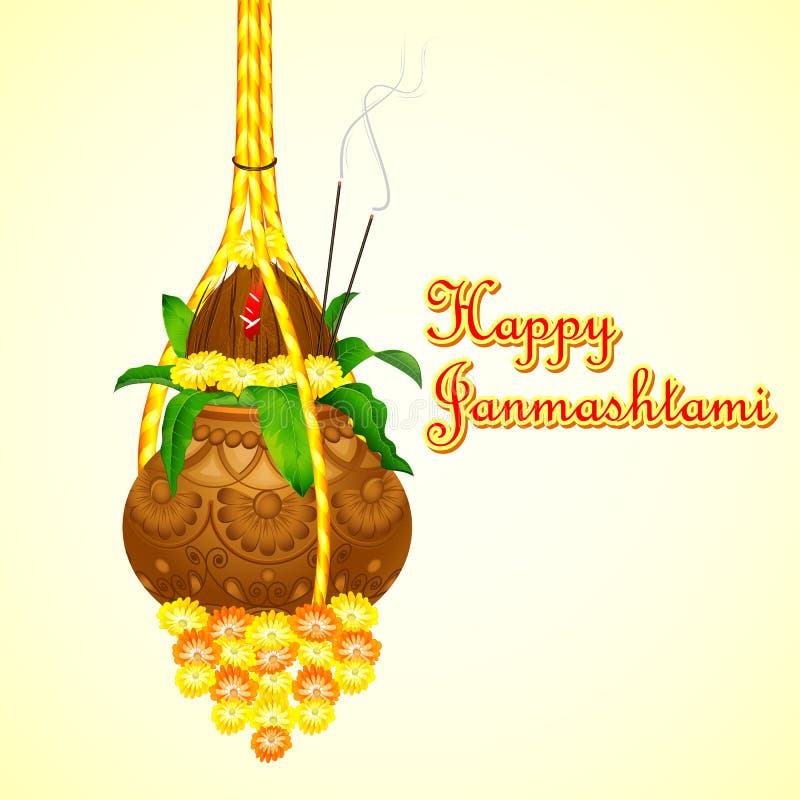 Happy Janmashtami stock vector. Illustration of holy - 32903015