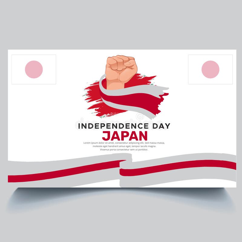 Happy Japan Independence Day Banner Stock Vector - Illustration of ...