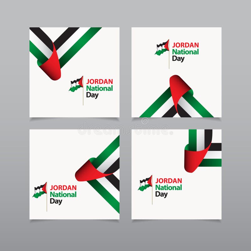 Happy Jordan Independence Day Celebration Vector Template Design ...