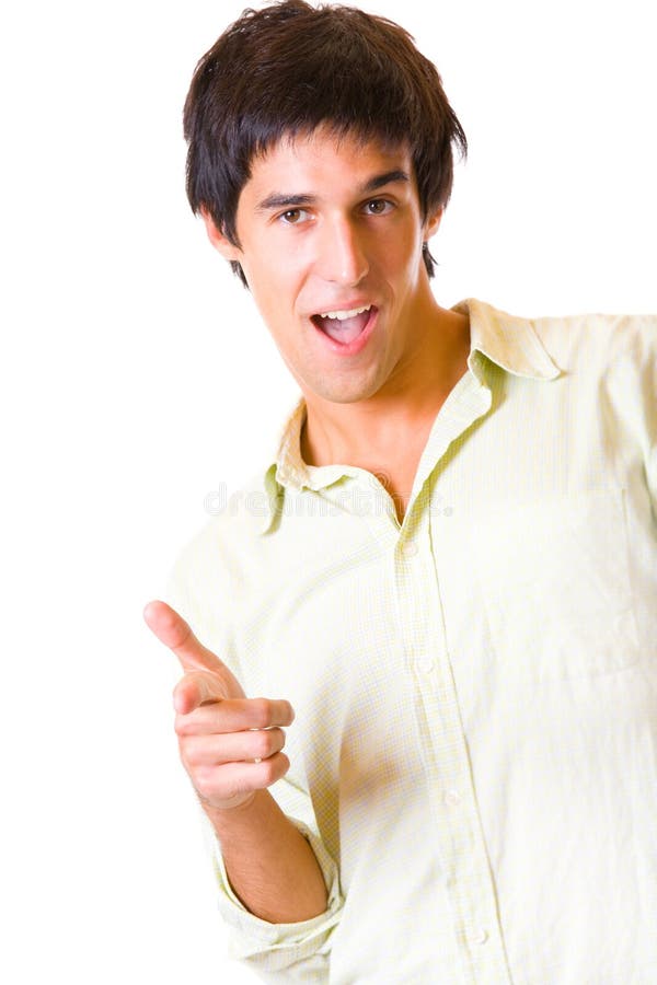 Happy joyful man gesturing stock image. Image of face - 3323681