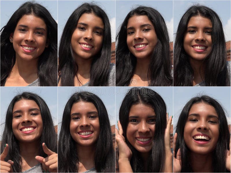 A Smiling Female Diverse Foreigner Stock Photo - Image of females ...