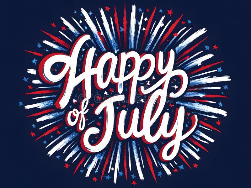 Happy of July Fireworks Independence Day Stock Illustration ...