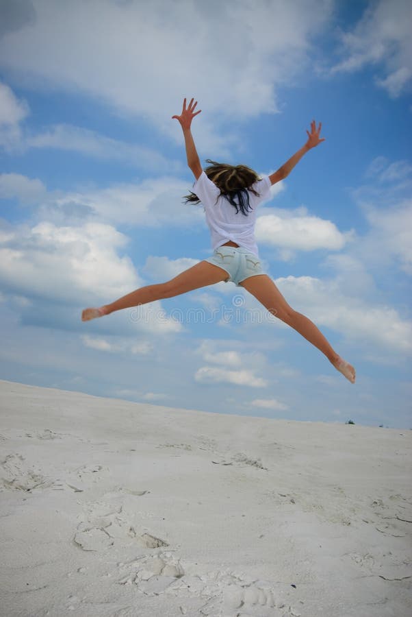 Happy jump stock photo. Image of summer, back, energy - 10520352