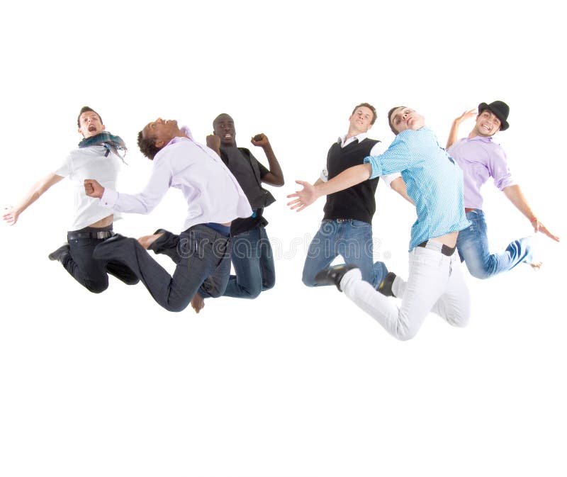 Jumping in joy stock image. Image of energy, happy, isolated - 9524669