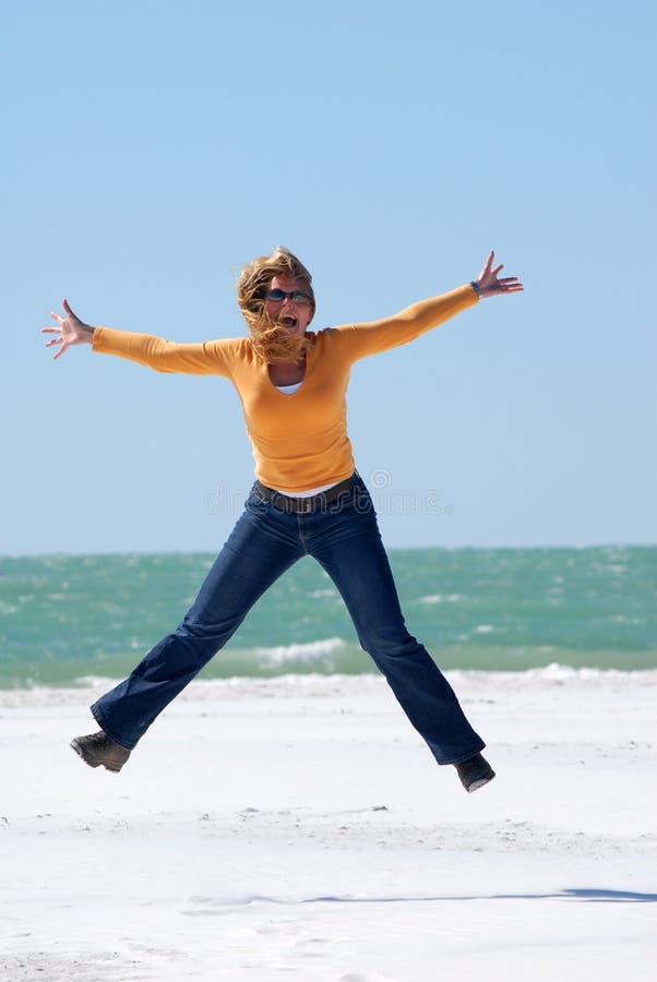 Happy jumping stock image. Image of girl, hight, mental - 2187505