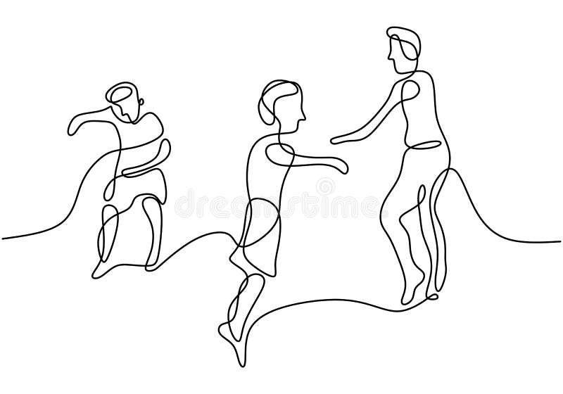 Happy Jumping Children Continuous Line Drawing Stock Illustrations – 54 ... Happy Jumping Children Continuous Line Drawing Stock Illustrations – 54 ...