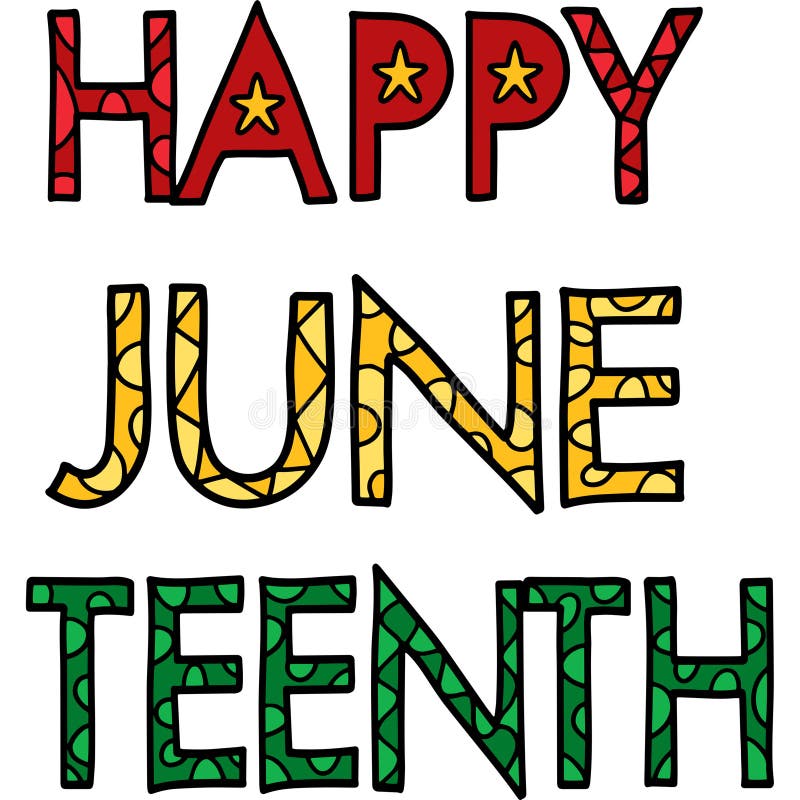 Happy Juneteenth Cartoon Colored Clipart Stock Vector - Illustration of ...