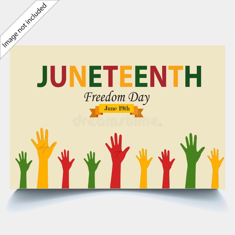 Happy Juneteenth Freedom Day Banner Design Stock Vector - Illustration ...