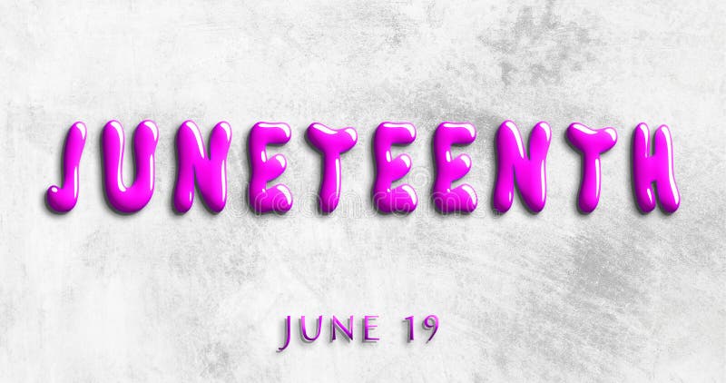 Happy Juneteenth, June 19. Calendar of May Water Text Effect, Design ...
