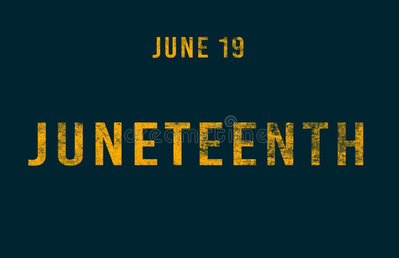 Happy Juneteenth, June 19. Calendar of June Text Effect, Design Stock ...