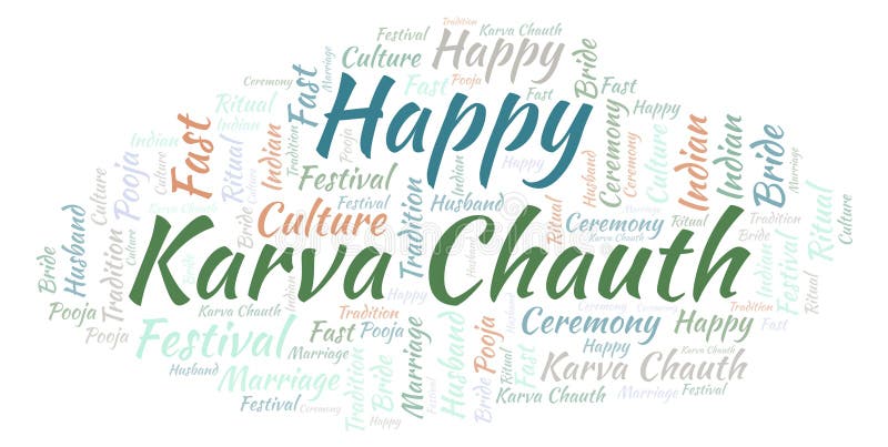 Happy Karva Chauth Word Cloud Stock Illustrations – 8 Happy Karva ...