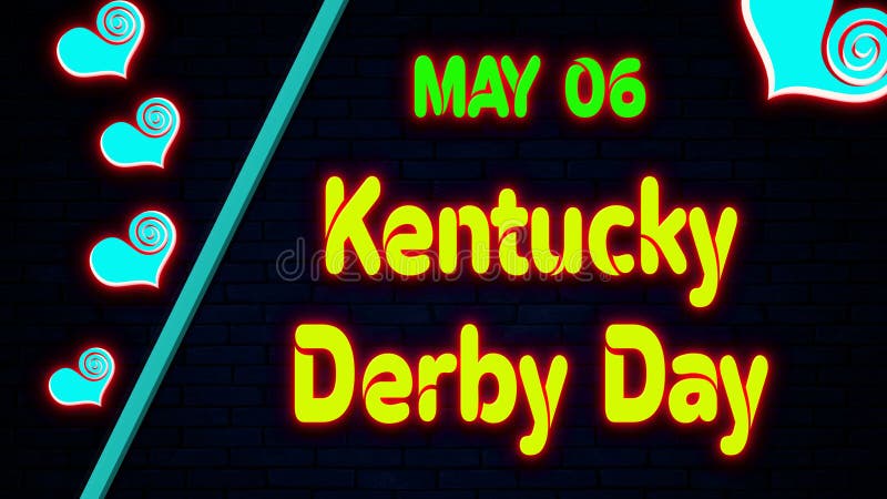 Happy Kentucky Derby Day, May 06. Calendar of May Text Effect, Design ...