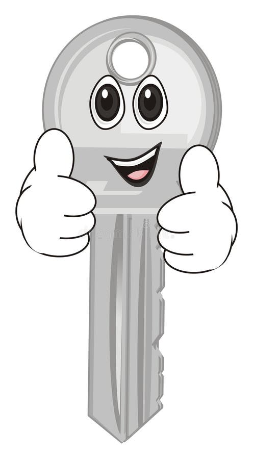 Happy key and gesture stock illustration. Illustration of house - 114966677
