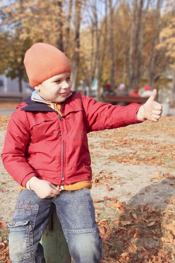 Happy kid stock image. Image of autumn, fall, joyful - 27610783