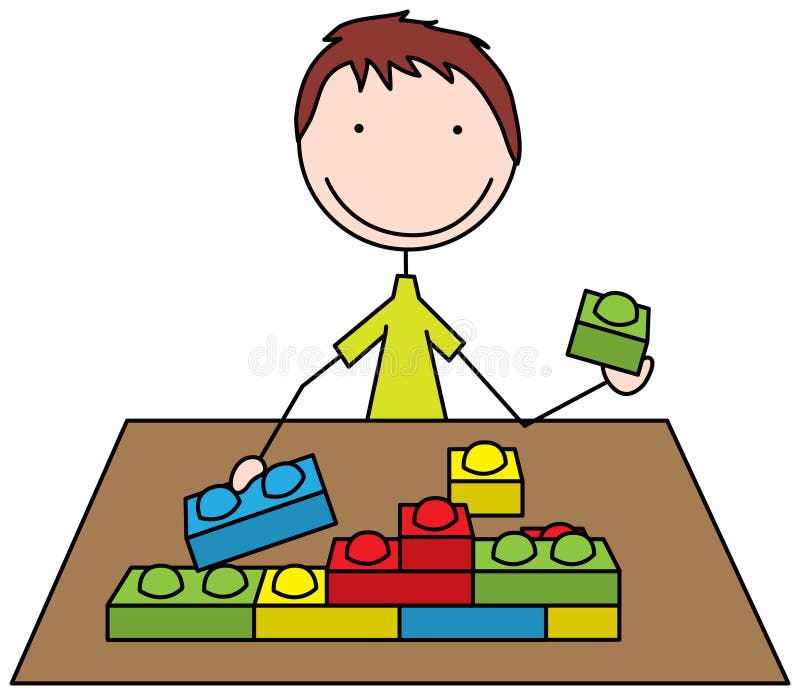 Happy Kid stock vector. Illustration of blocks, cartoon - 290031228