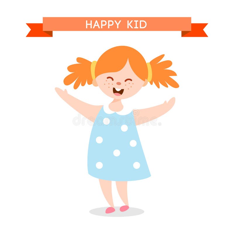 Happy Kid Cartoon Illustration Stock Vector - Illustration of ...