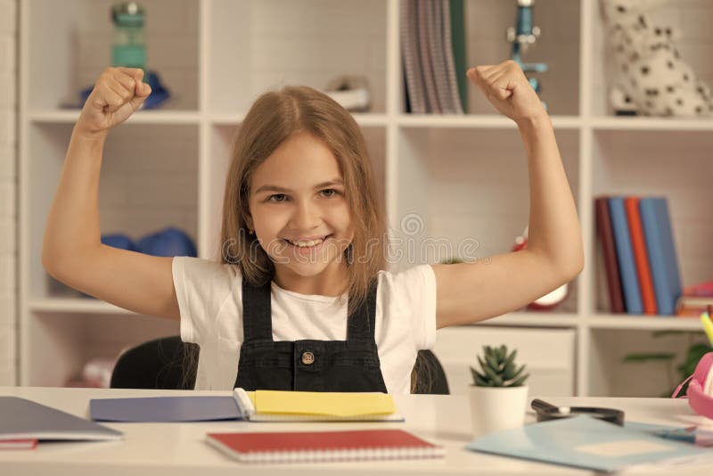 Happy Kid in Classroom on School Break Stock Photo - Image of childhood ...