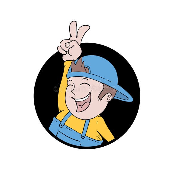 Happy kid draw stock vector. Illustration of happy, standing - 284096165