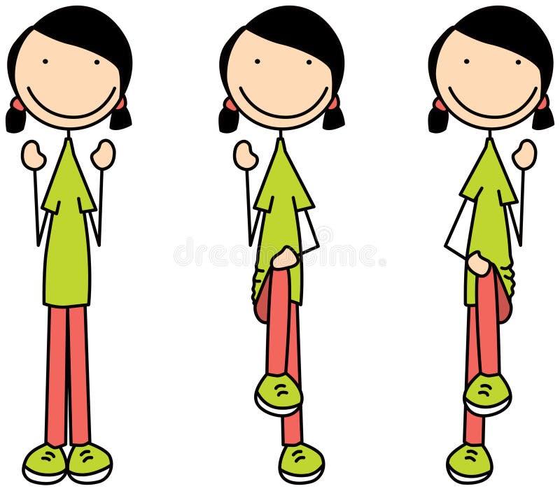 Happy kid exercises stock vector. Illustration of happy - 291230256