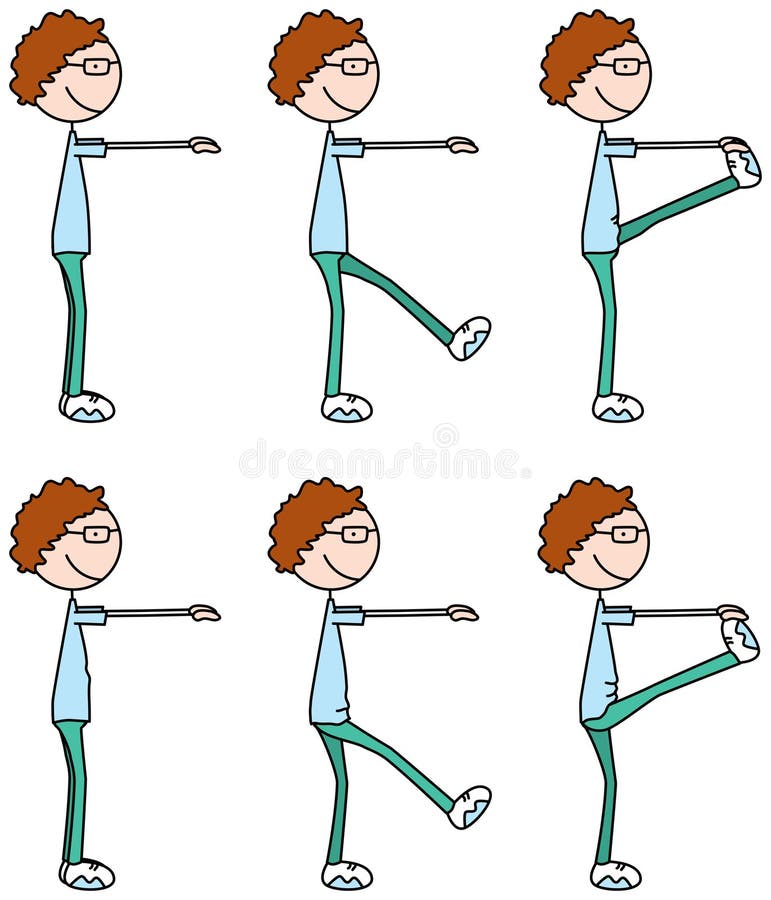 Happy kid exercises stock vector. Illustration of activity - 300914127