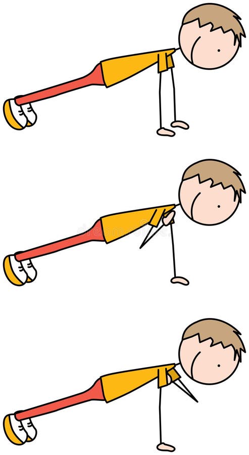 Happy kid exercises stock vector. Illustration of child - 291113984