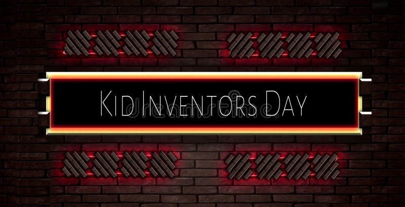 January Month , Kid Inventors Day, Text Effect on Bricks Background ...