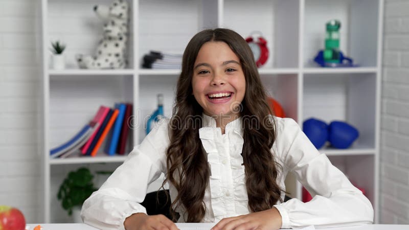 Happy Kid Laughing at Funny Joke in Classroom, Joke Stock Footage ...