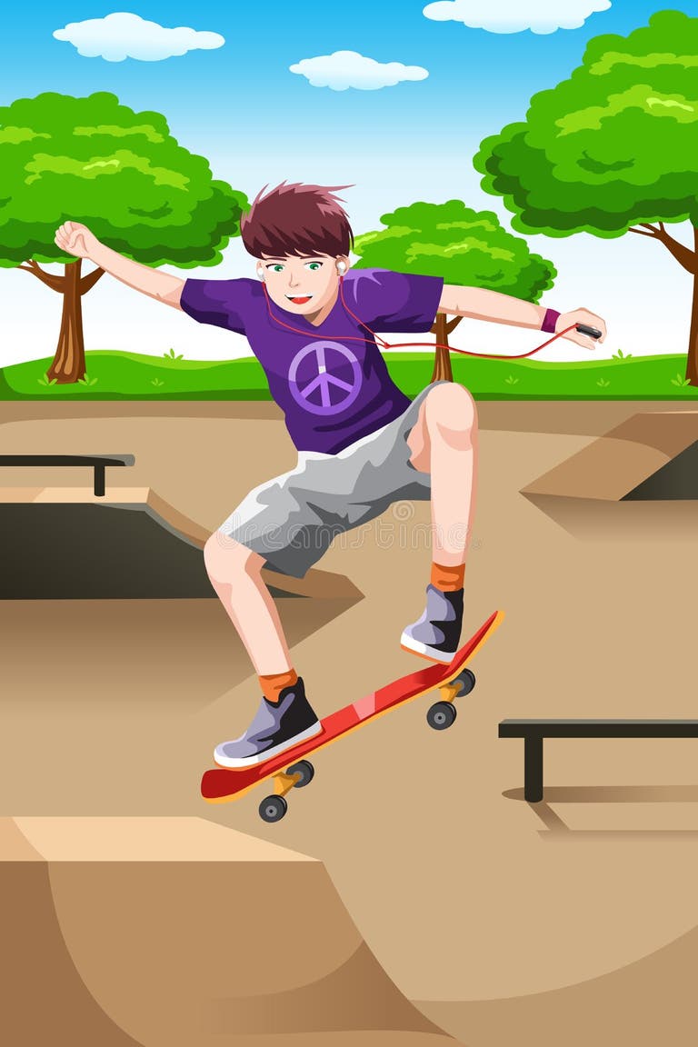 Skateboard Ramp Cartoon Stock Illustrations – 345 Skateboard Ramp ...