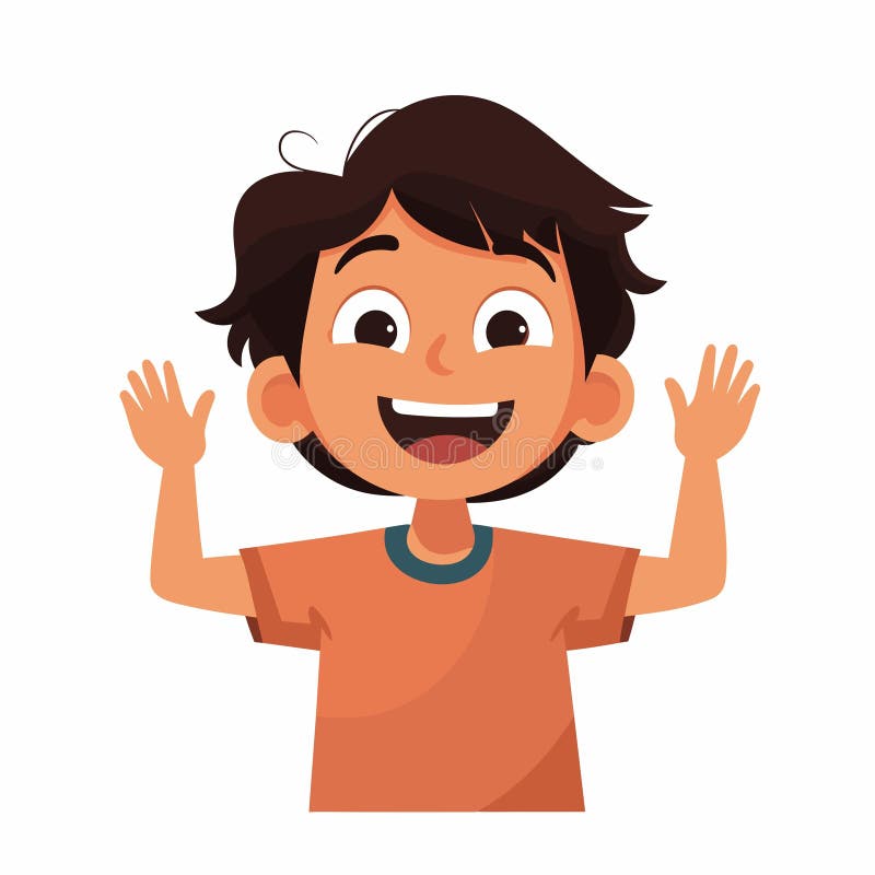 Happy Kid Vector Flat Minimalistic Isolated Illustration Stock Vector ...